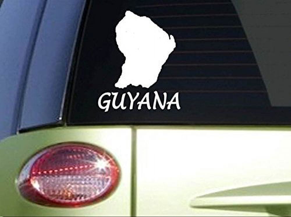 Guyana *I120* 7" Sticker decal country flag island - Walmart.com