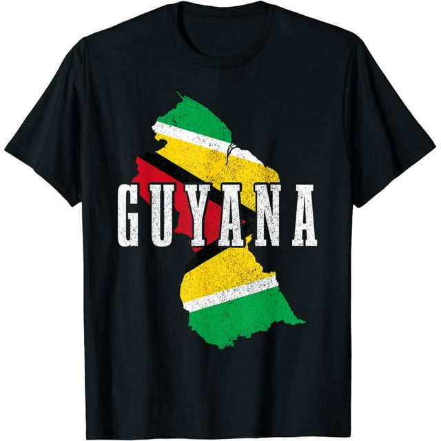 Guyana Map Pride Guyanese Flag T-Shirt - Walmart.com