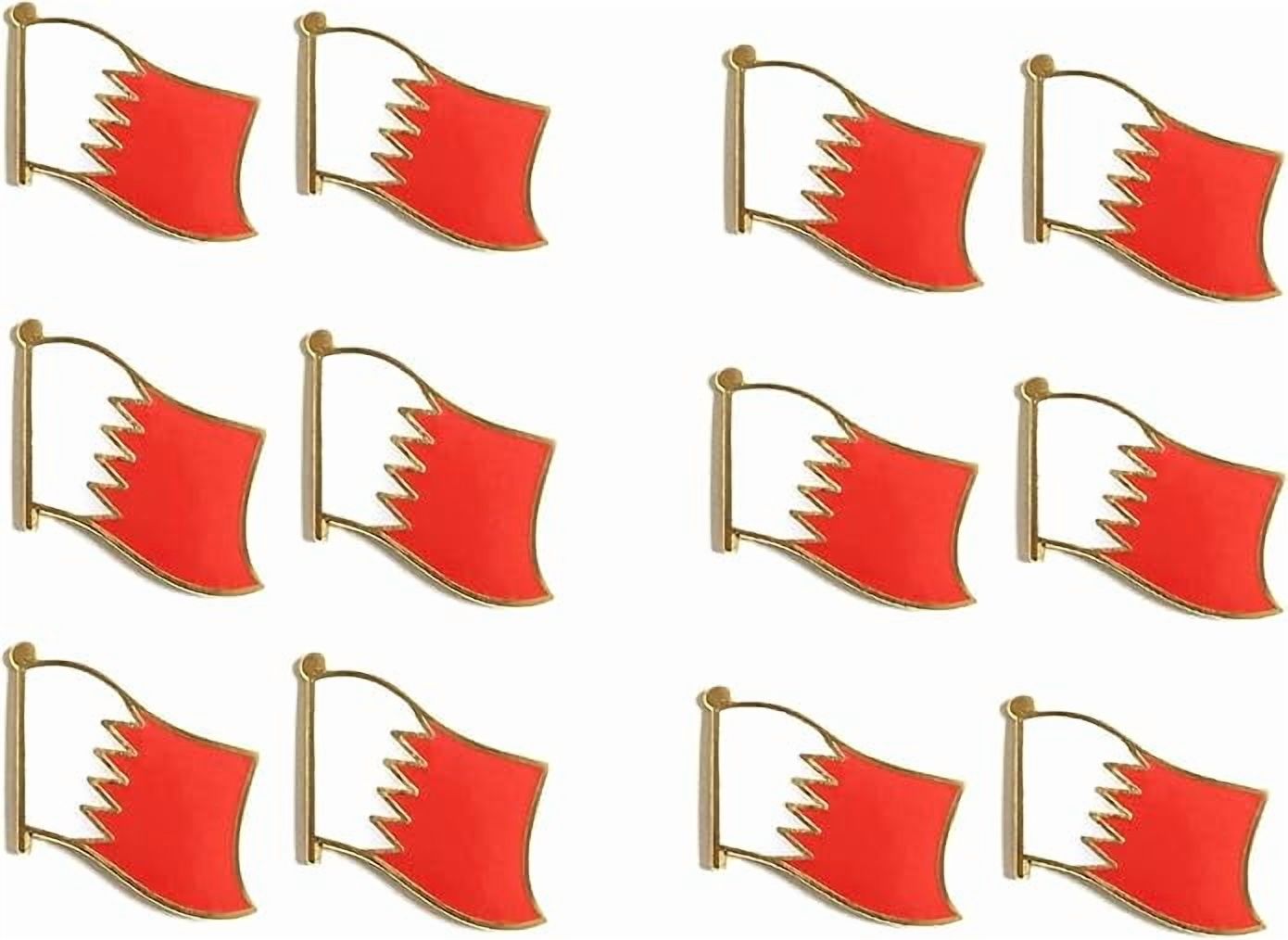 Box of 12 Bahrain Single Flag Lapel Pins, Bahrain Single Flag Pin ...