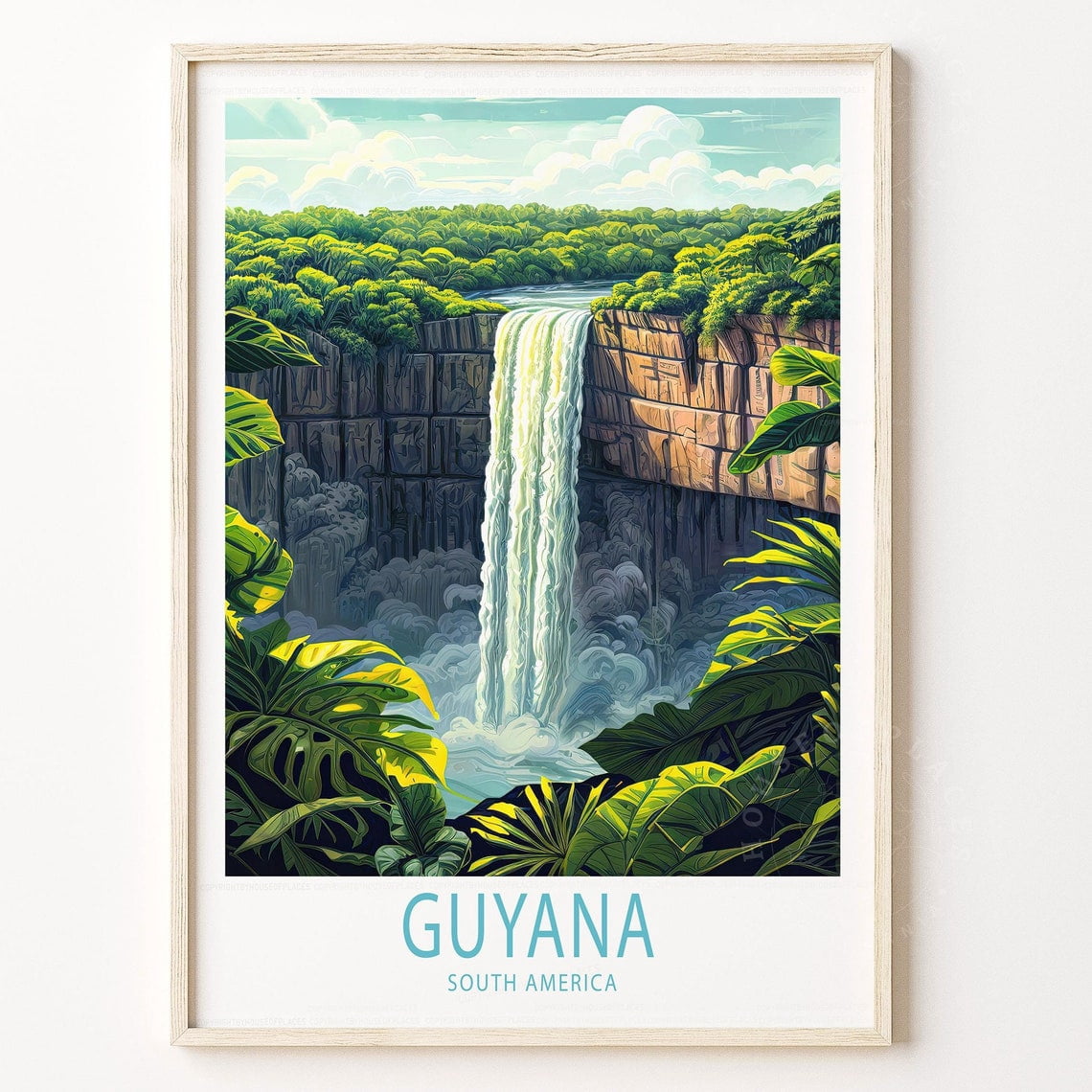 Guyana Travel Poster, South America Wall Art, Guyana South America ...