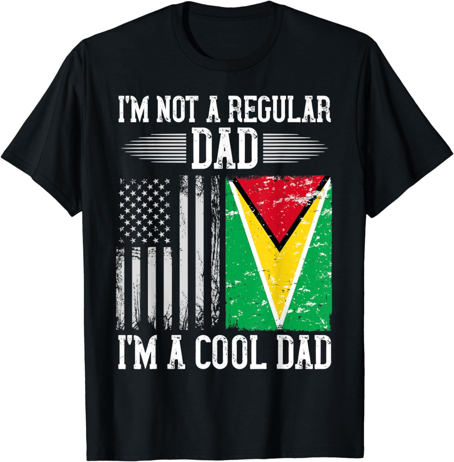 Guyanese American Flag Guyana Root Dad T-Shirt - Walmart.com