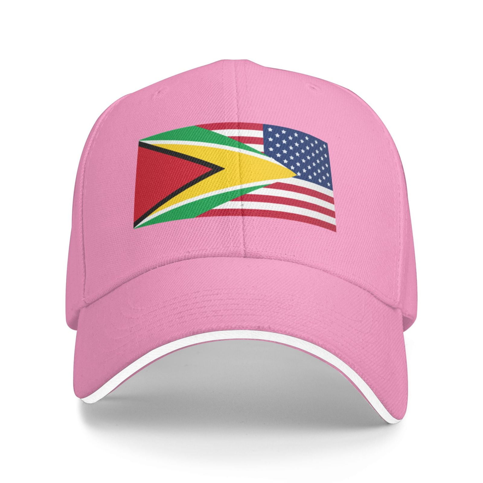 Guyanese American Flag Unisex Golf Baseball Cap Adjustable Sandwich Cap ...