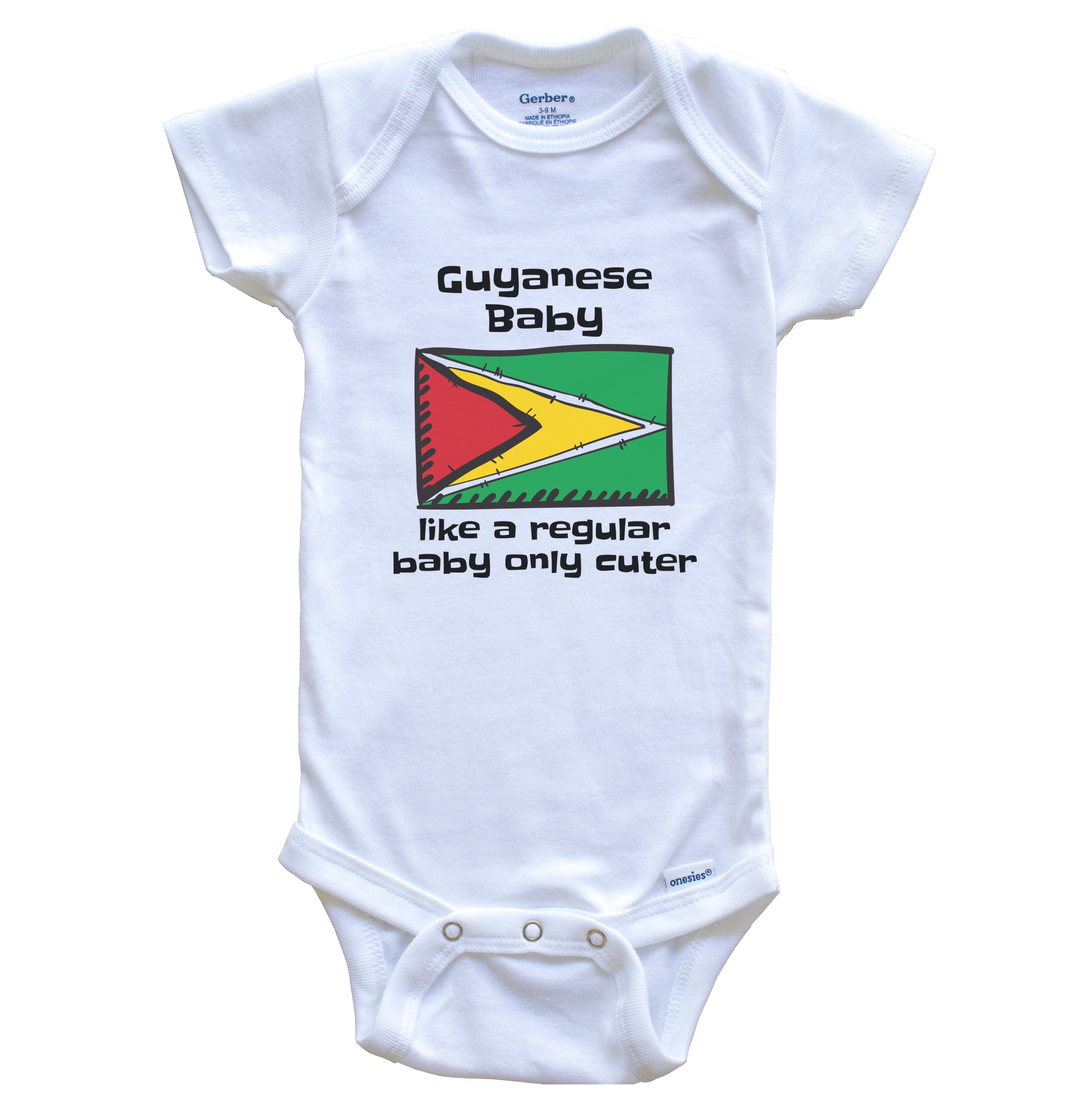 Guyanese Baby Like a Regular Baby Only Cuter Funny Guyana Flag Baby ...