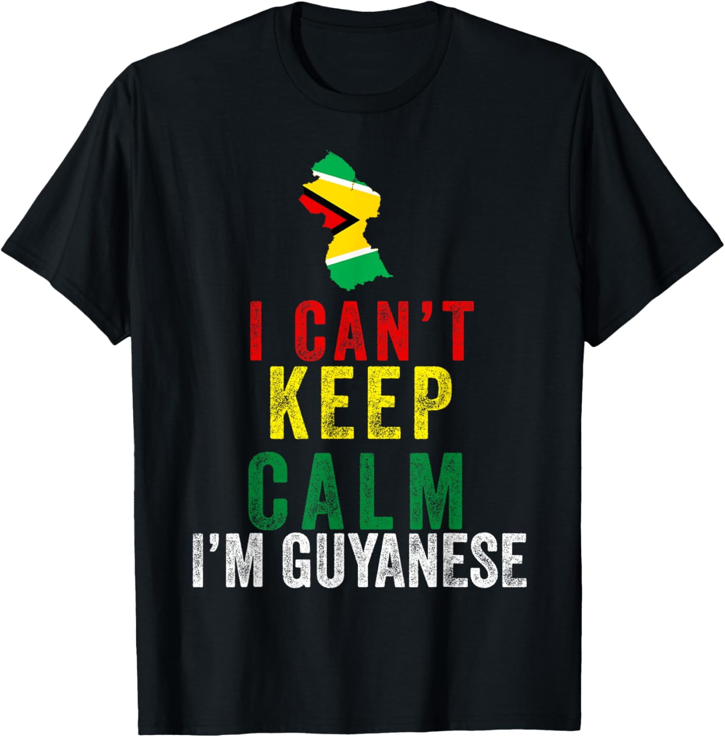 Guyanese Flag Map Men Women Guyana Pride Heritage Roots Love T-Shirt ...