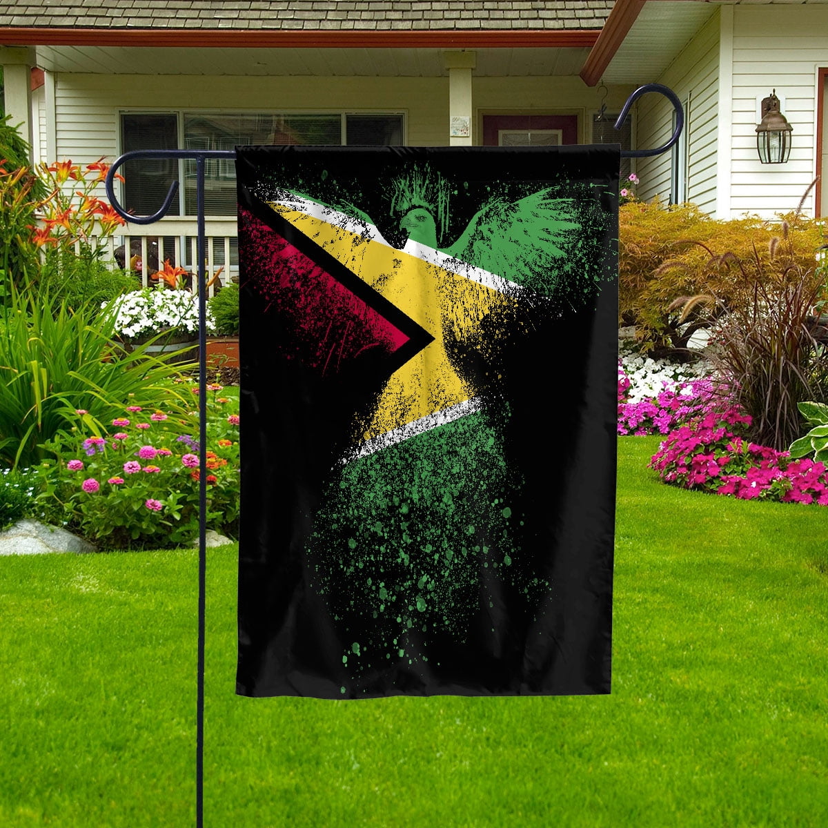Guyanese Flag With Eagle Painting - Proud Guyana Garden Flag (11.5x17.5 ...