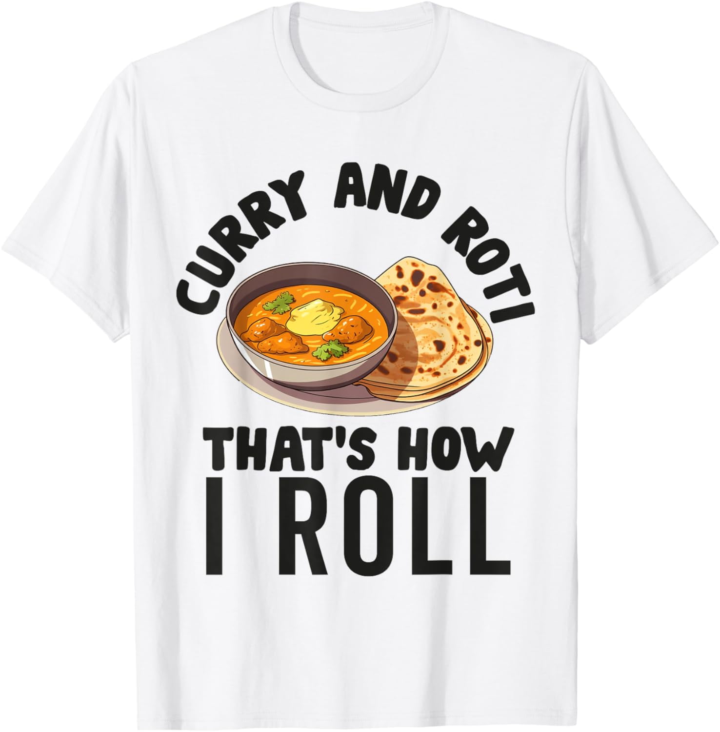 Guyanese Food Guyana Flag For Men Women Heritage Roti Curry T-Shirt ...