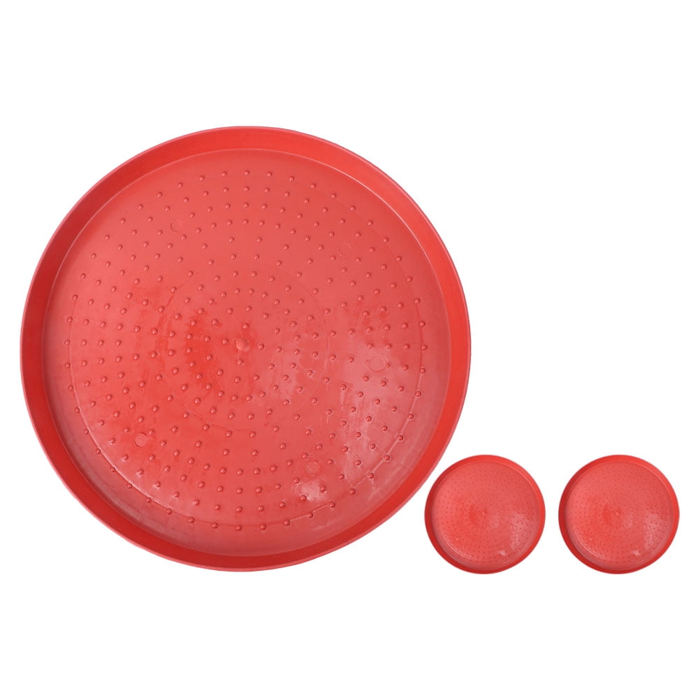 Guyelim 3Pcs Chicken Food Serving Containers Fodder Tray Pads Feed ...