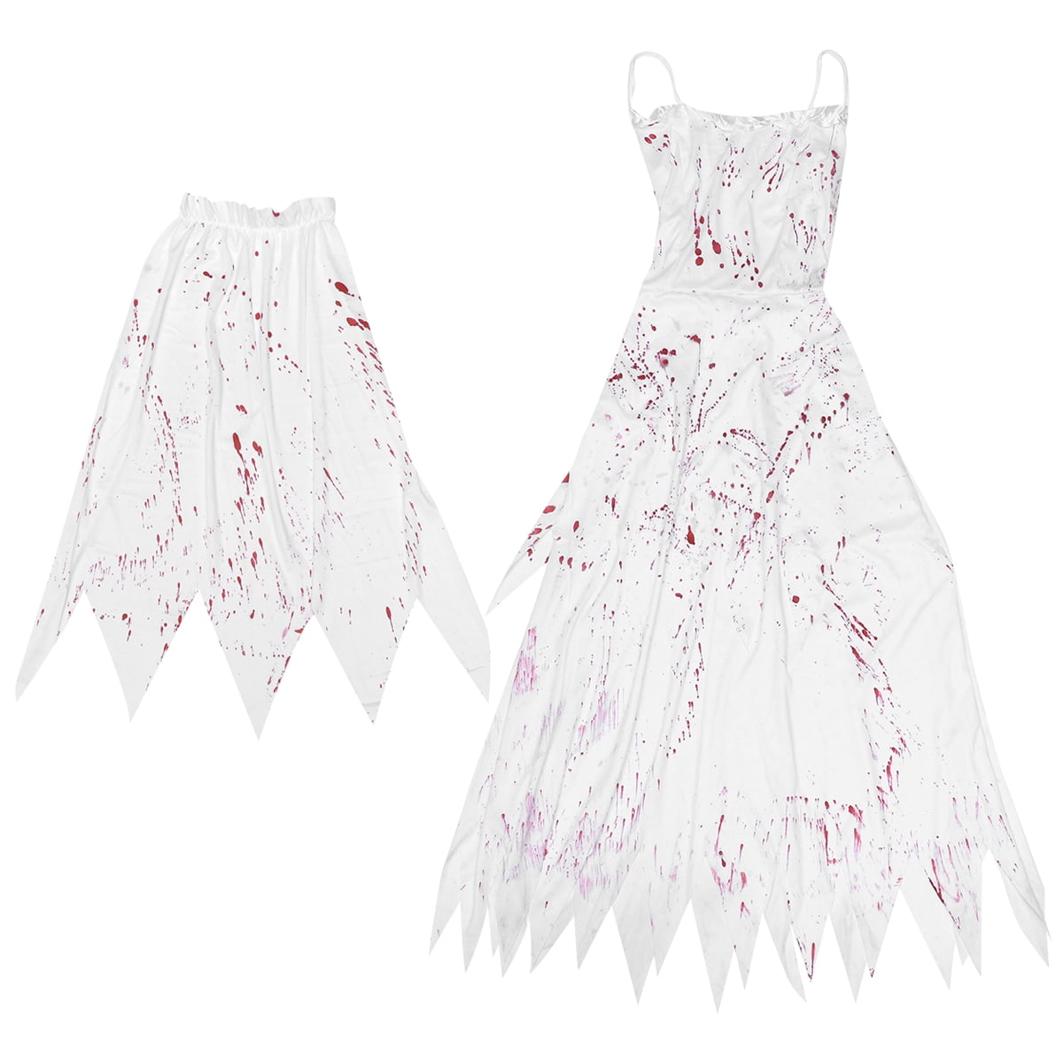 Guyelim Halloween costume Halloween Dress-up Costume Bloody Bride ...