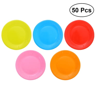 Plastic Neon Dinner Party Plates, Assorted Colors - Walmart.com