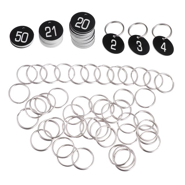 Guyelim Round Numbered Tag 50pcs Plastic Round Numbered Tags Key Tags ...