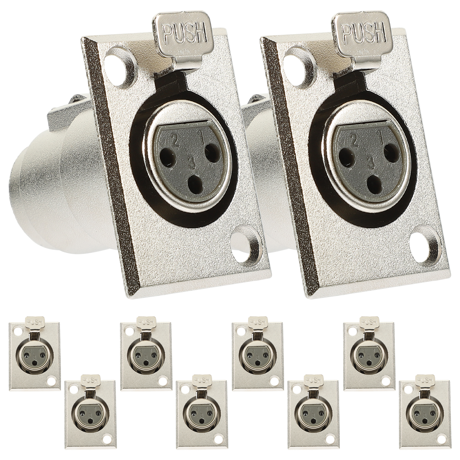 Guyelim microphone cable Panel 10pcs 3-Pin Female Panel Mount Metal ...