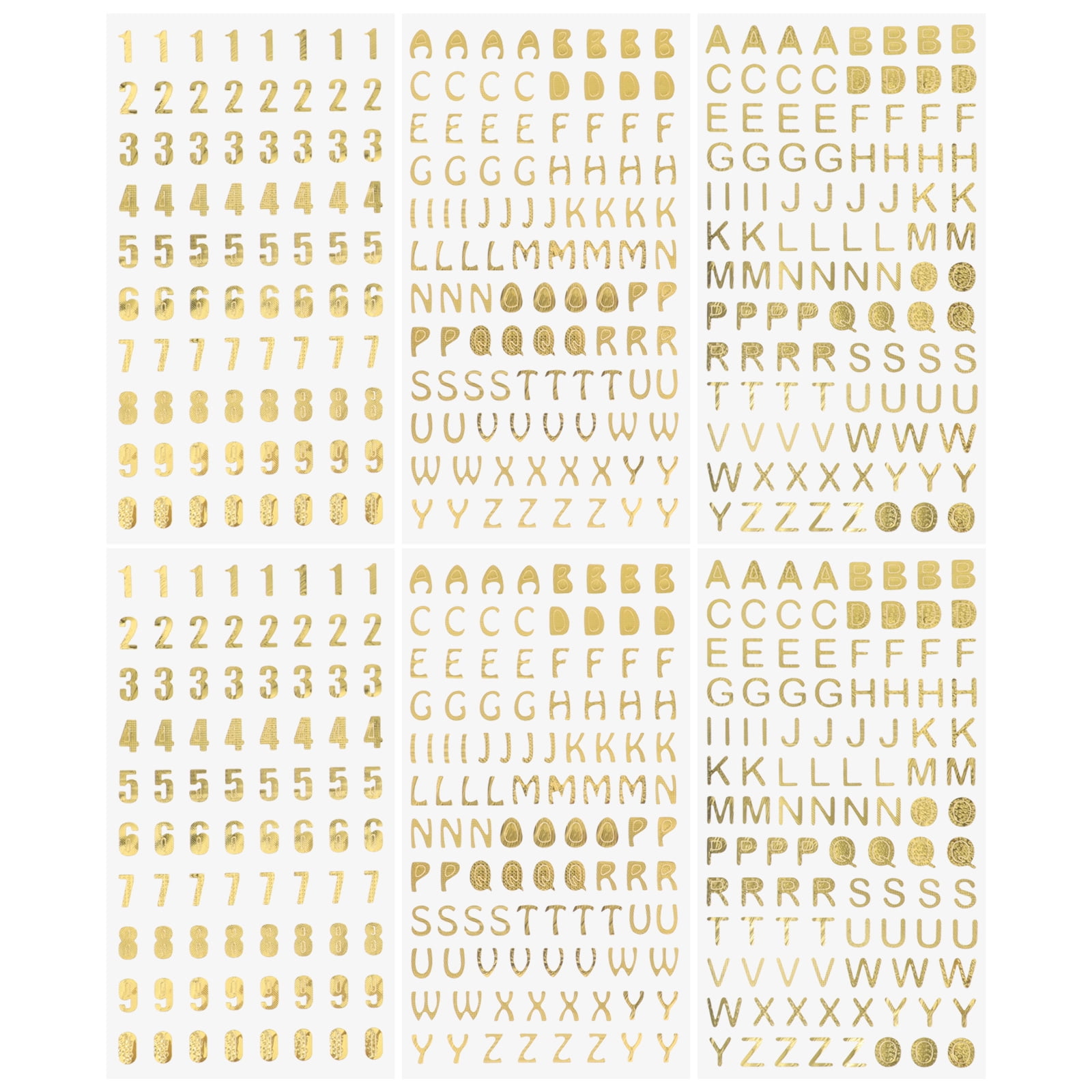 Guyelim planner stickers 6 Sheets Gold Stamping DIY Stickers Scrapbook ...