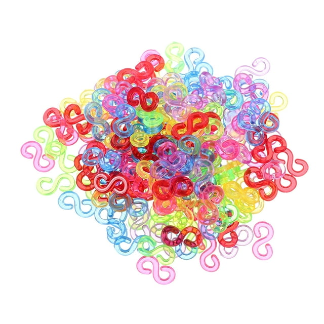 Guyelim rubber band clips 500Pcs Bracelet Kit Clip Loom Rubber Band ...