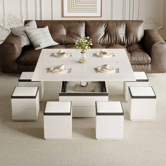 Coffee Table Converts Dining
