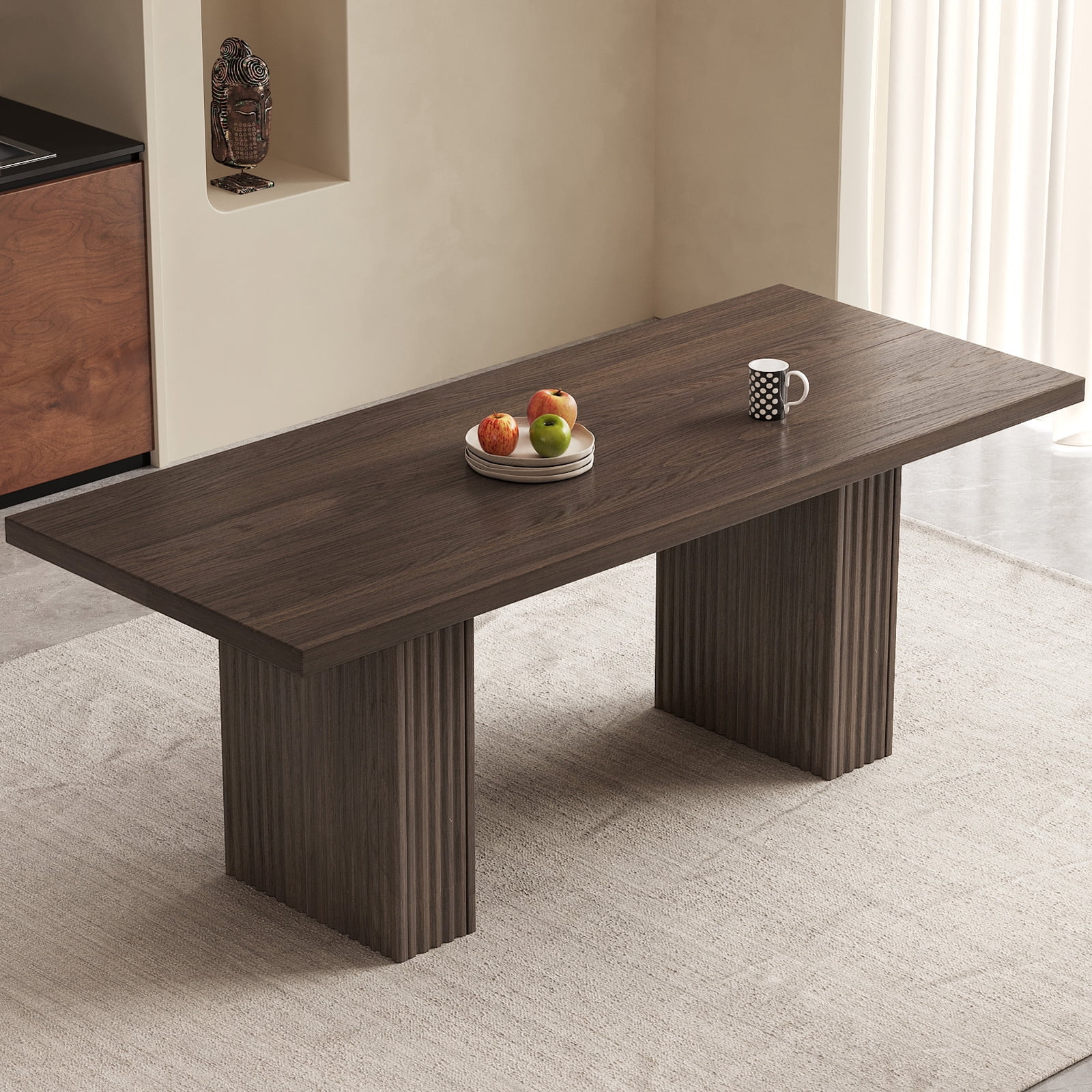 Guyii 67" Rectangular Dining Table, Modern Kitchen Table for 4-8 ...