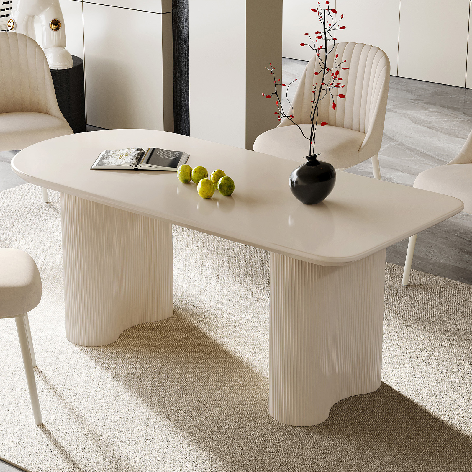 Noble House Kalstrom Wood Expandable Oval Dining Table, Natural ...