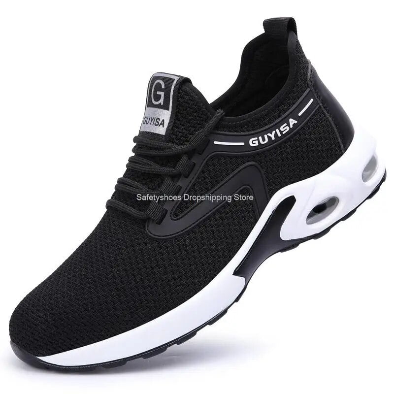 Guyisa Air Cushion Safety Shoes Men Women Breathable Steel Toe Shoes ...