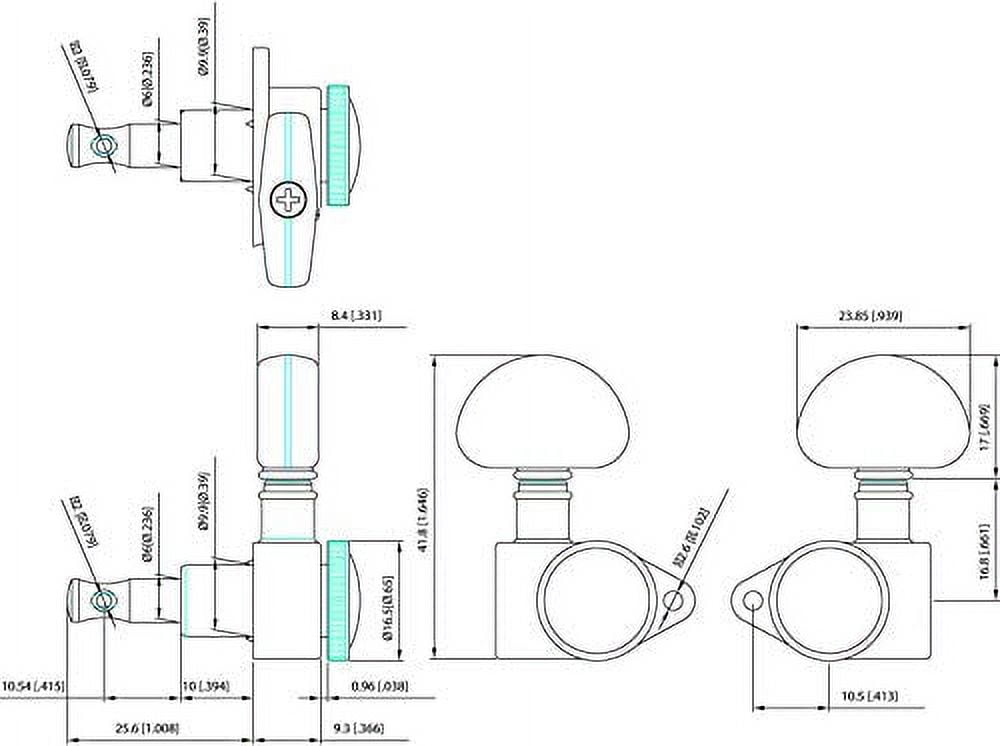 Guyker Guitar Locking Tuners (3L + 3R) - 1:21 High End Roto-Grip ...