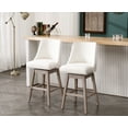 Guyou 27.5 Inch High Back Dining Bar Stool Set of 2, Swivel, Nailhead ...
