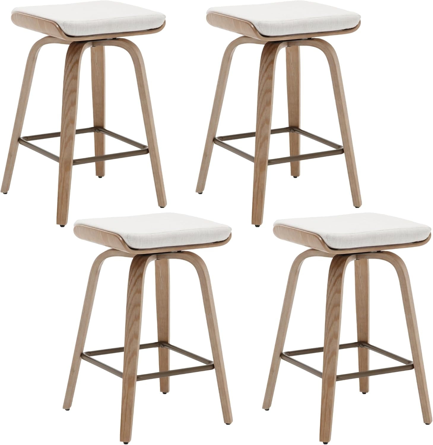 Guyou 26” Swivel Counter Height Bar Stools Without backrest ...