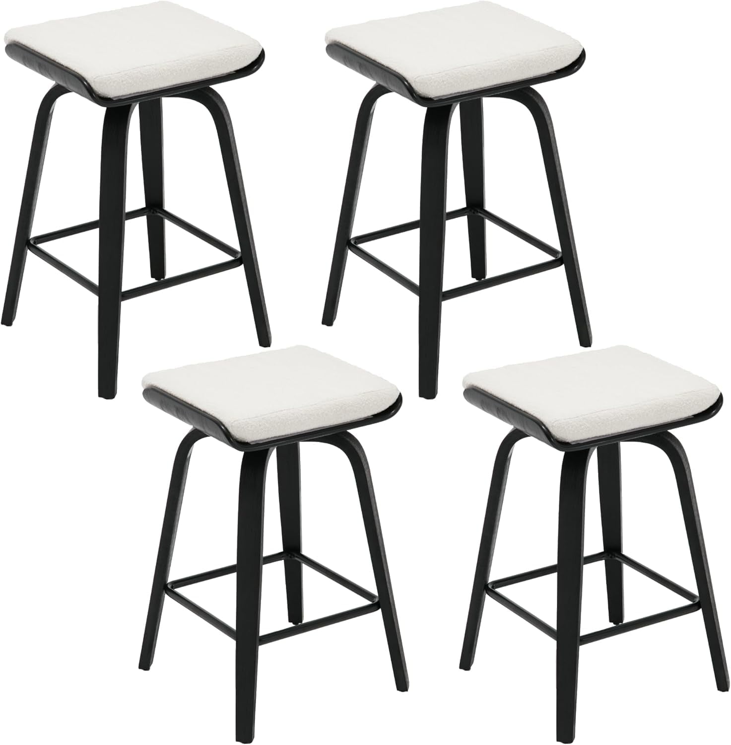 Guyou 26” Swivel Counter Height Bar Stools Without backrest ...