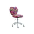 Guyou Cute Fuzzy Kids Chair, Faux Fur Rolling Swivel Children Desk ...