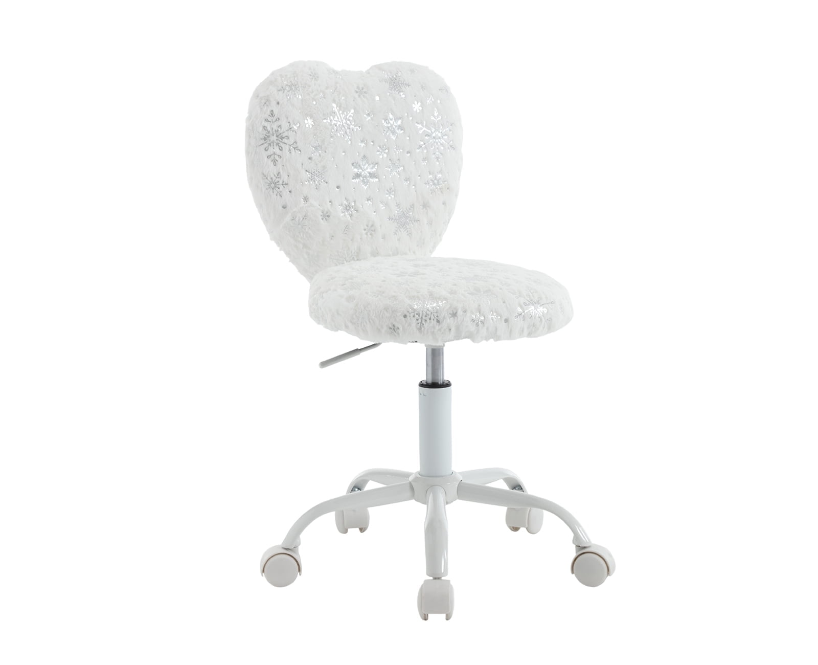 Guyou Cute Fuzzy Kids Chair, Faux Fur Rolling Swivel Children Desk ...