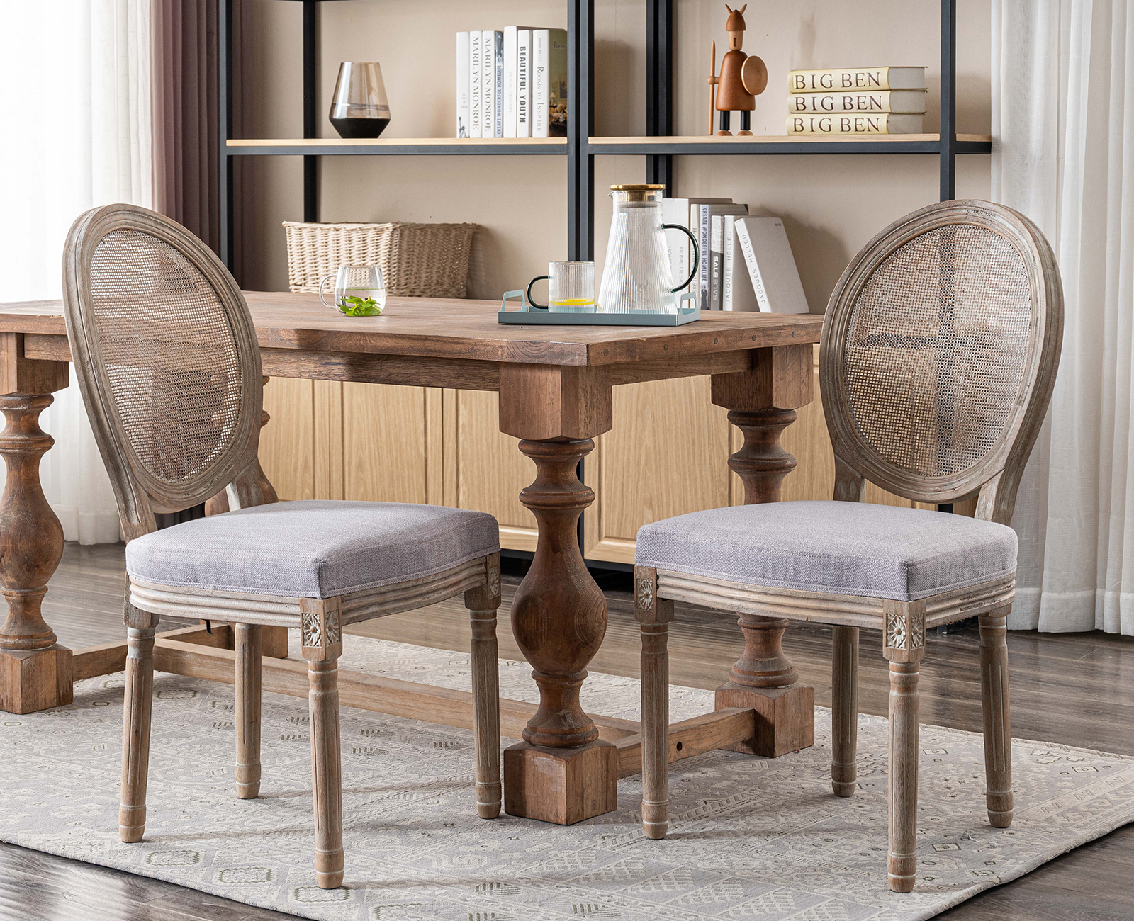 bali & pari Sylvestra Rattan and Bayur Wood French Provincial Accent ...