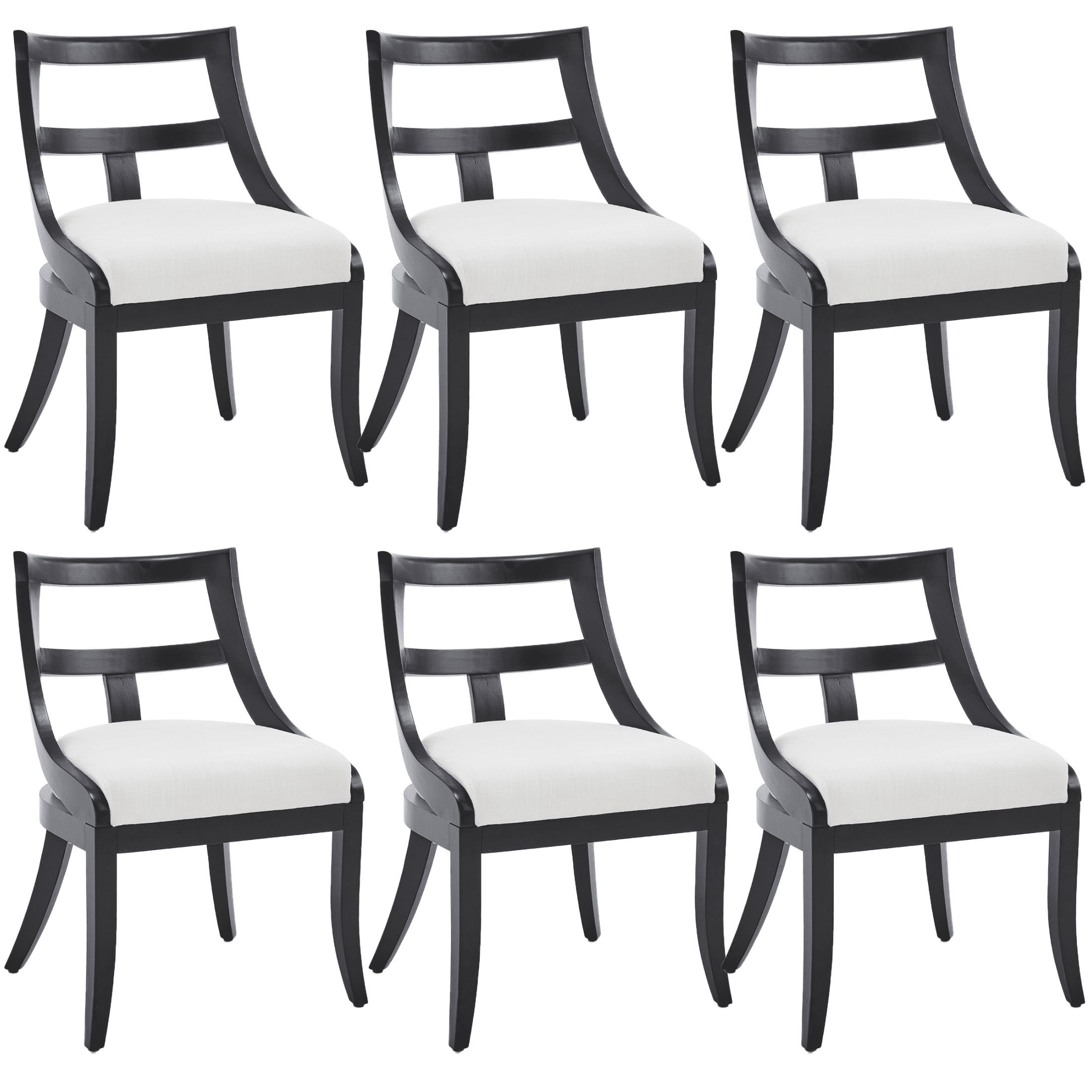 Guyou Modern Farmhouse Dining Chairs Mid Century Upholstered Dining ...