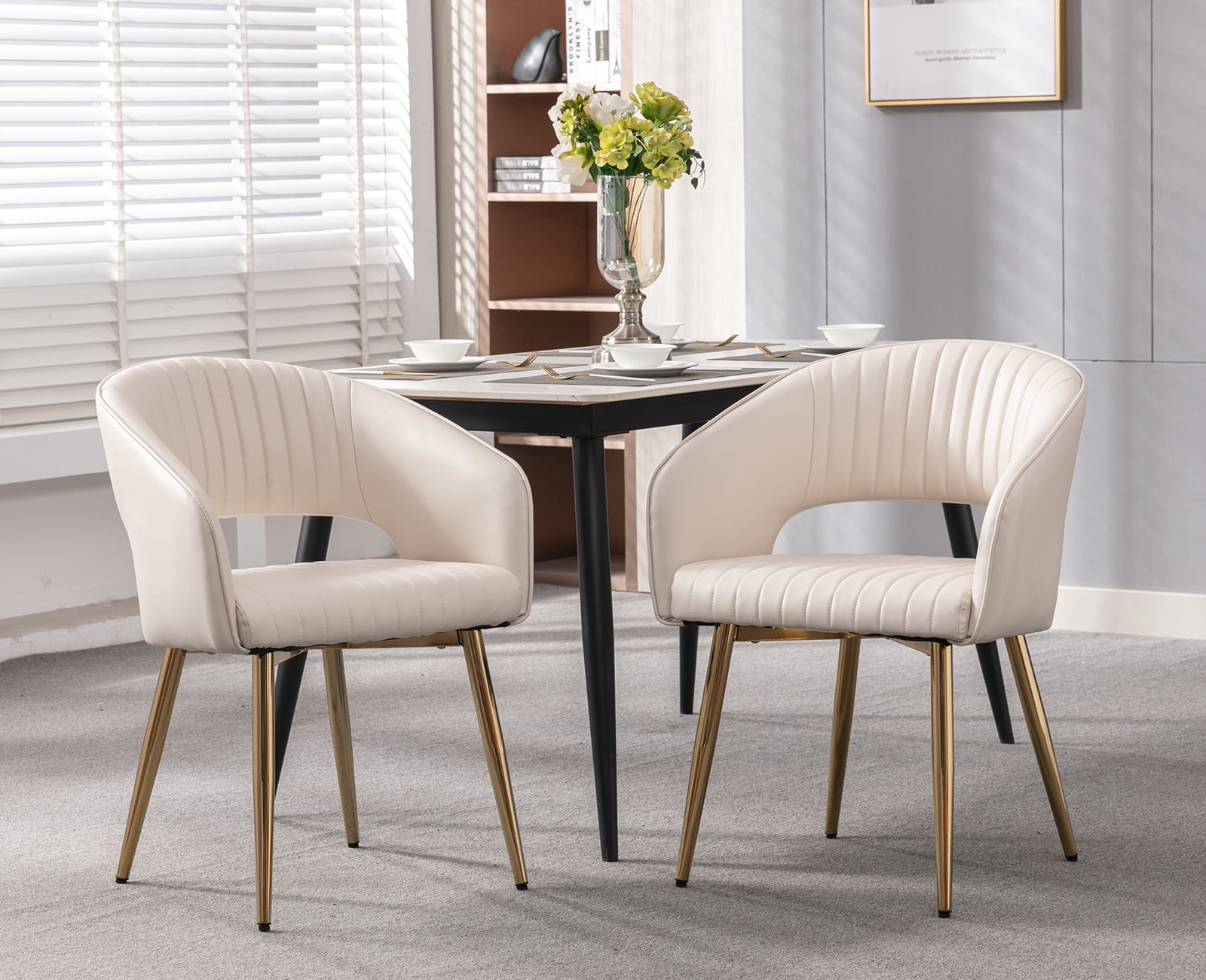 Modern faux leather dining chairs store