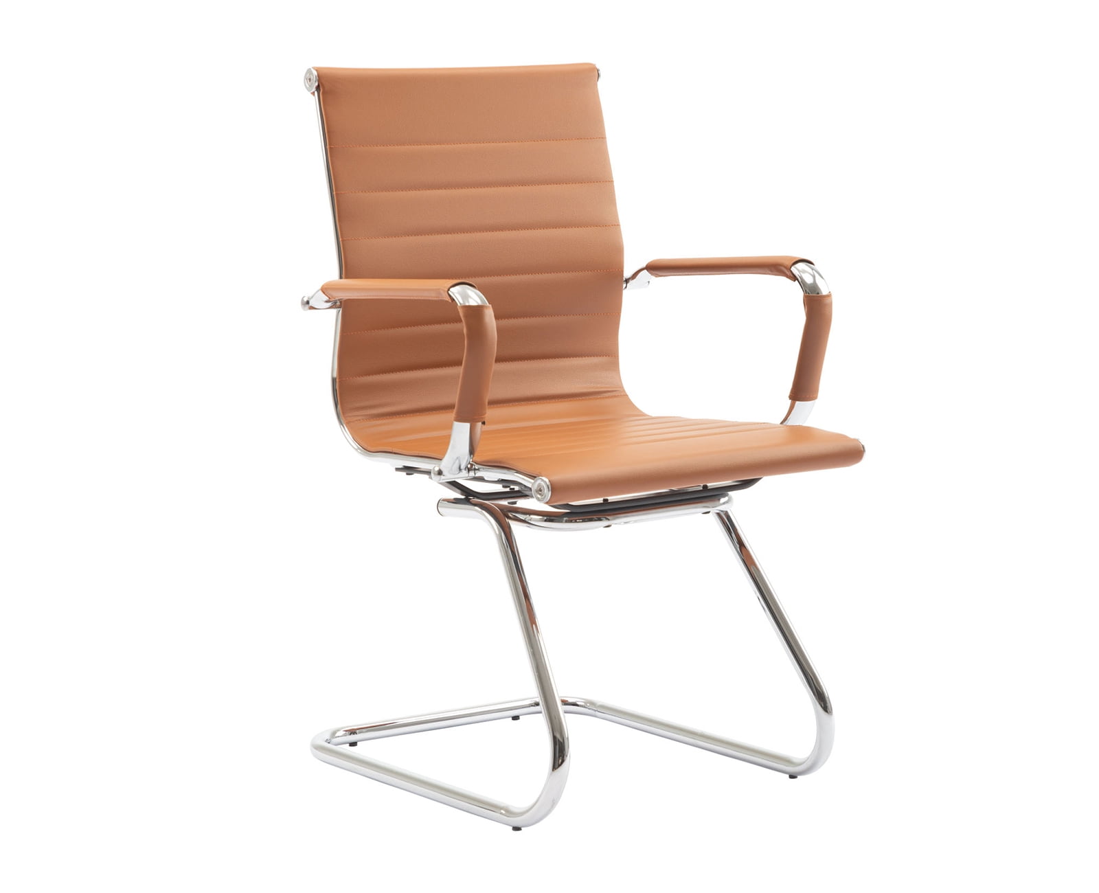 Guyou Modern Mid Back Office Guest Chair , Faux Leather Reception Chair ...