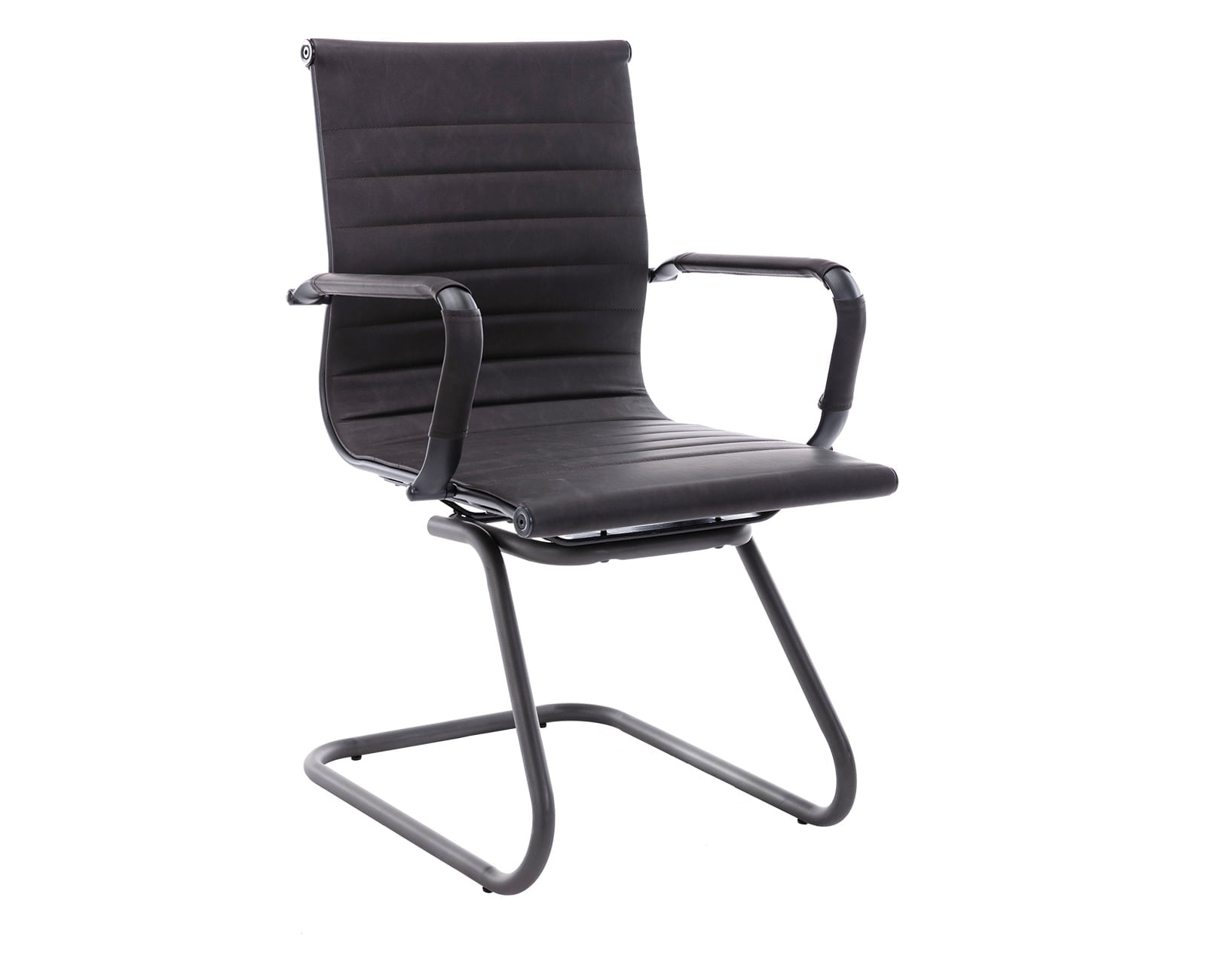 Guyou Modern Mid Back Office Guest Chair , Faux Leather Reception Chair ...