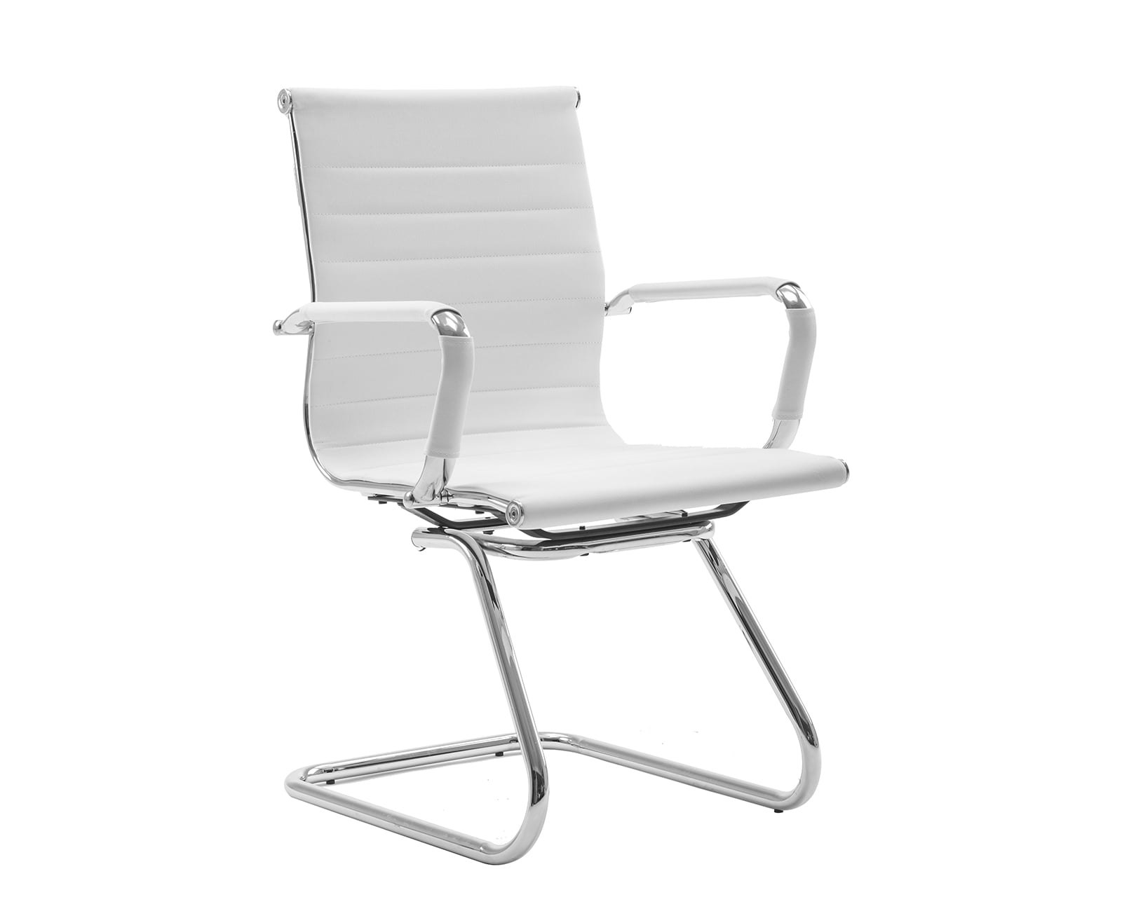 Guyou Modern Mid Back Office Guest Chair , Faux Leather Reception Chair ...
