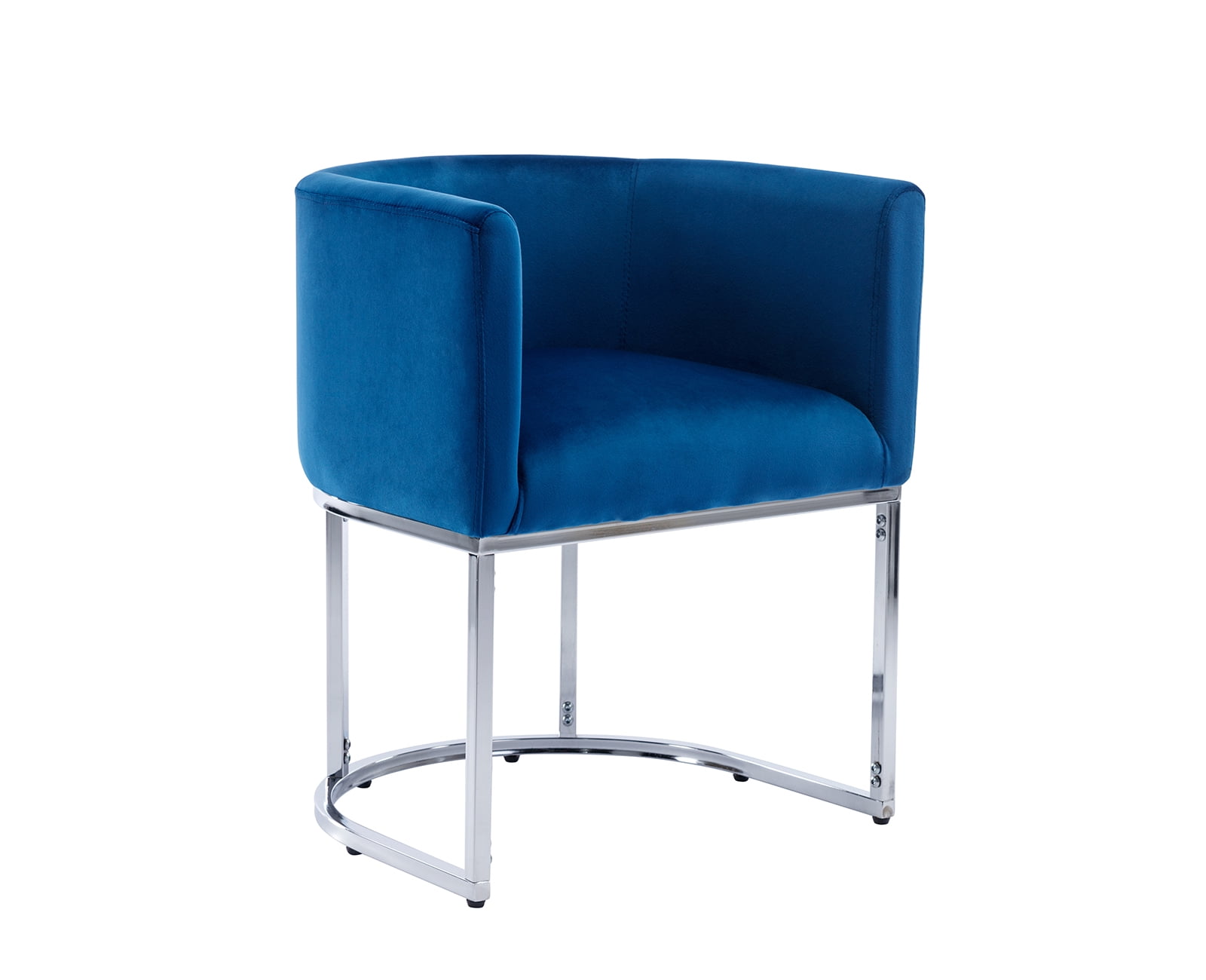 Guyou Modern Velvet Dining Chair, Mid-century Upholstered Barrel ...