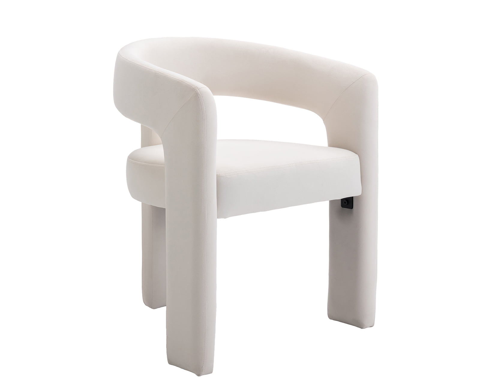 Guyou Modern Velvet Upholstered Dining Chair, Cute Barrel Side Armchair ...