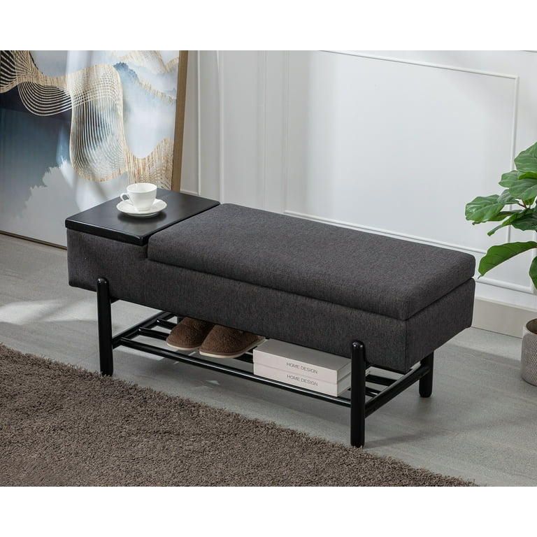 Shallow storage bench store