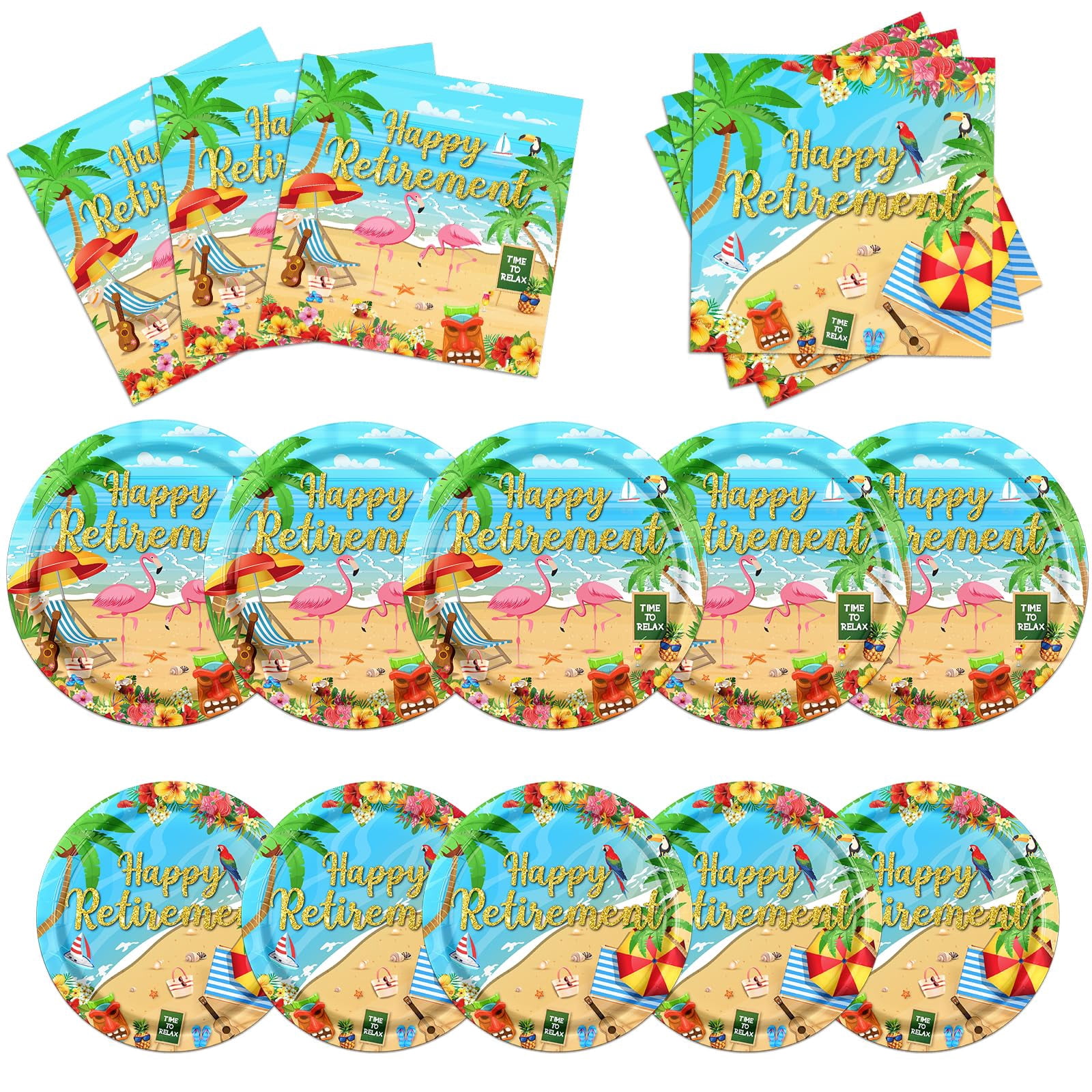 Guzbewu Tropical Retirement Party RRF12 Decorations, Dinnerware ...