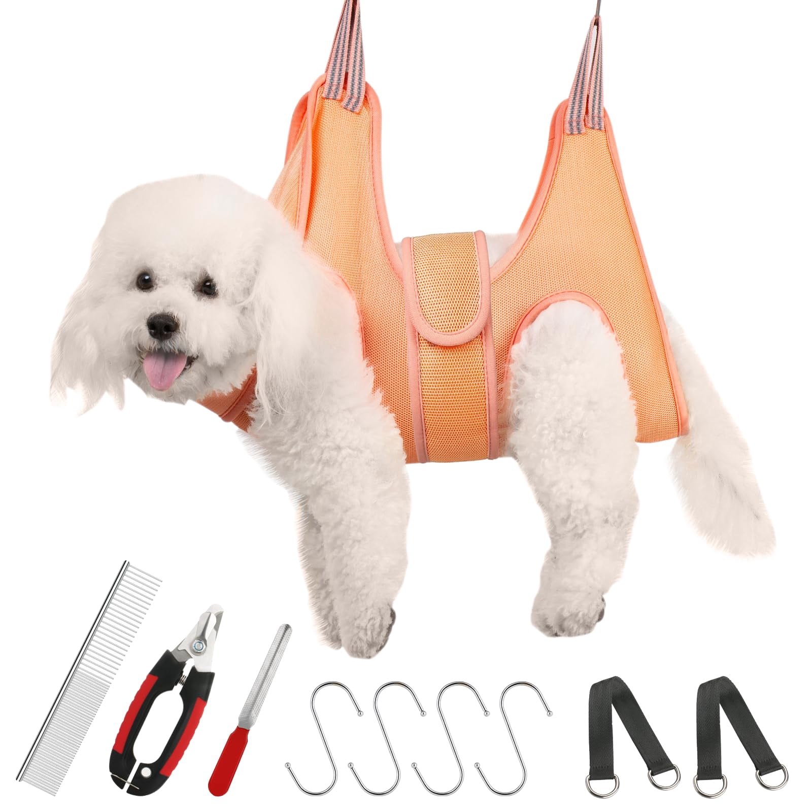 Guzekier Pet Dog Grooming DMF15 Hammock Harness for Cats & Dogs, Dog Sling for Grooming, Dog ...
