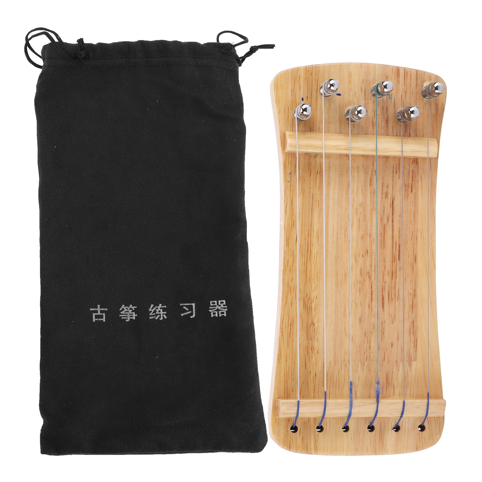 Guzheng Finger Trainer Wooden 6-String Mini Musical Instrument ...