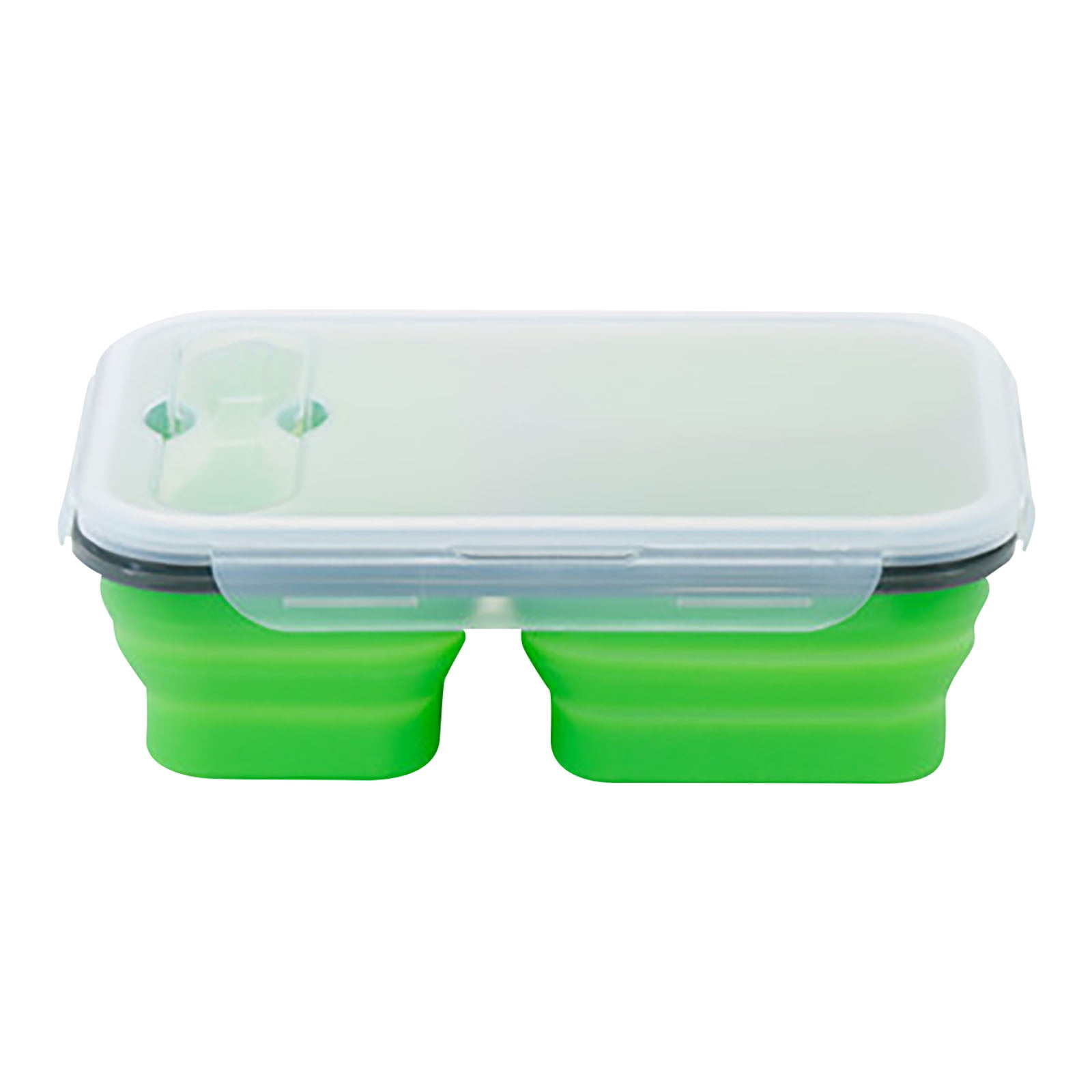 Guzom Lunch Boxes- Lunch Box with Spoon Silicone Folding Microwave Oven ...