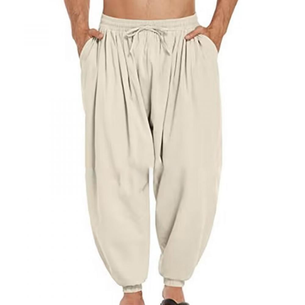 Guzom Mens Chinos Pants- Casual Relaxed Fit Elasticated Waist ...