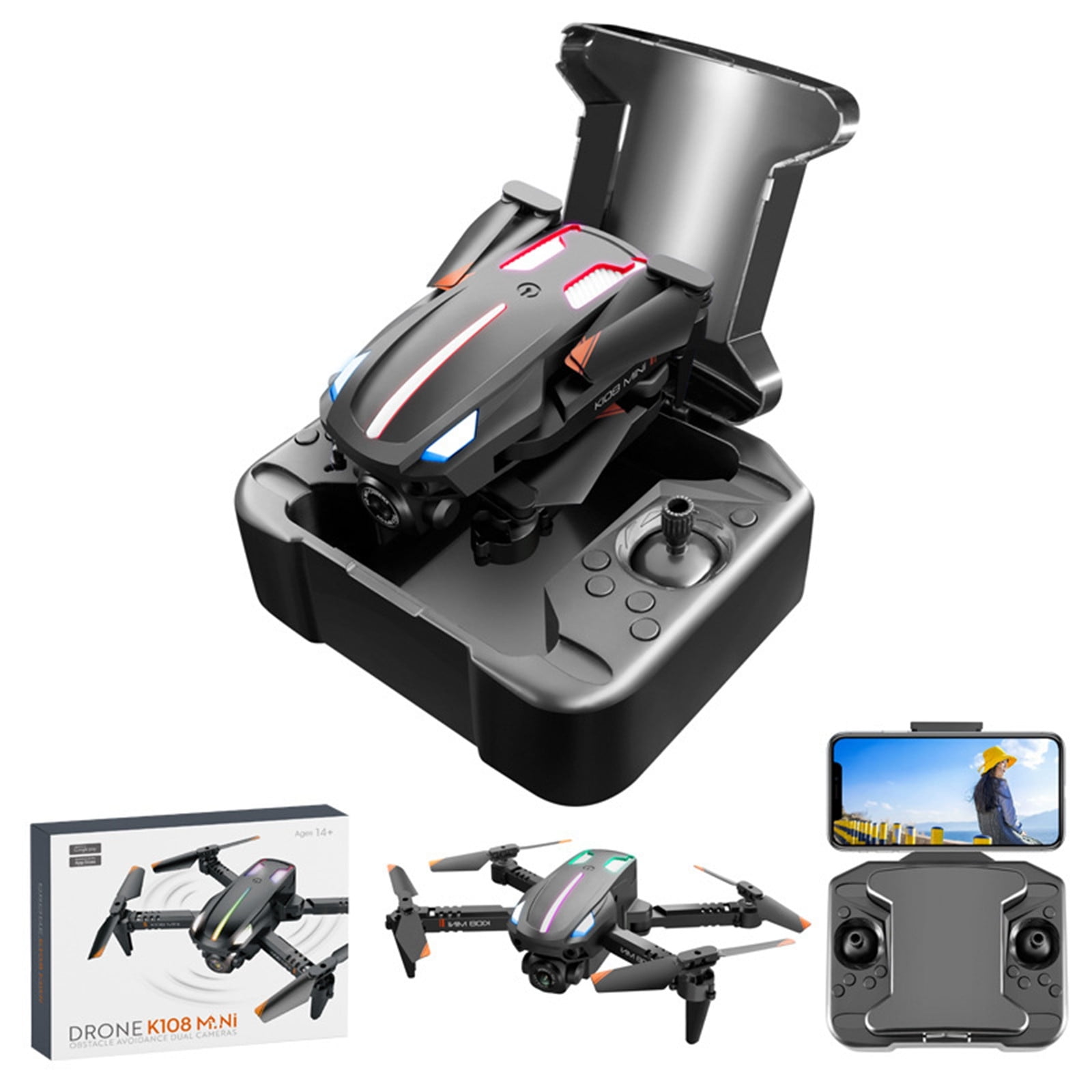 Guzom Toy Drones- Dual 4K HD FPV Camera Remote Control Mini Headless ...