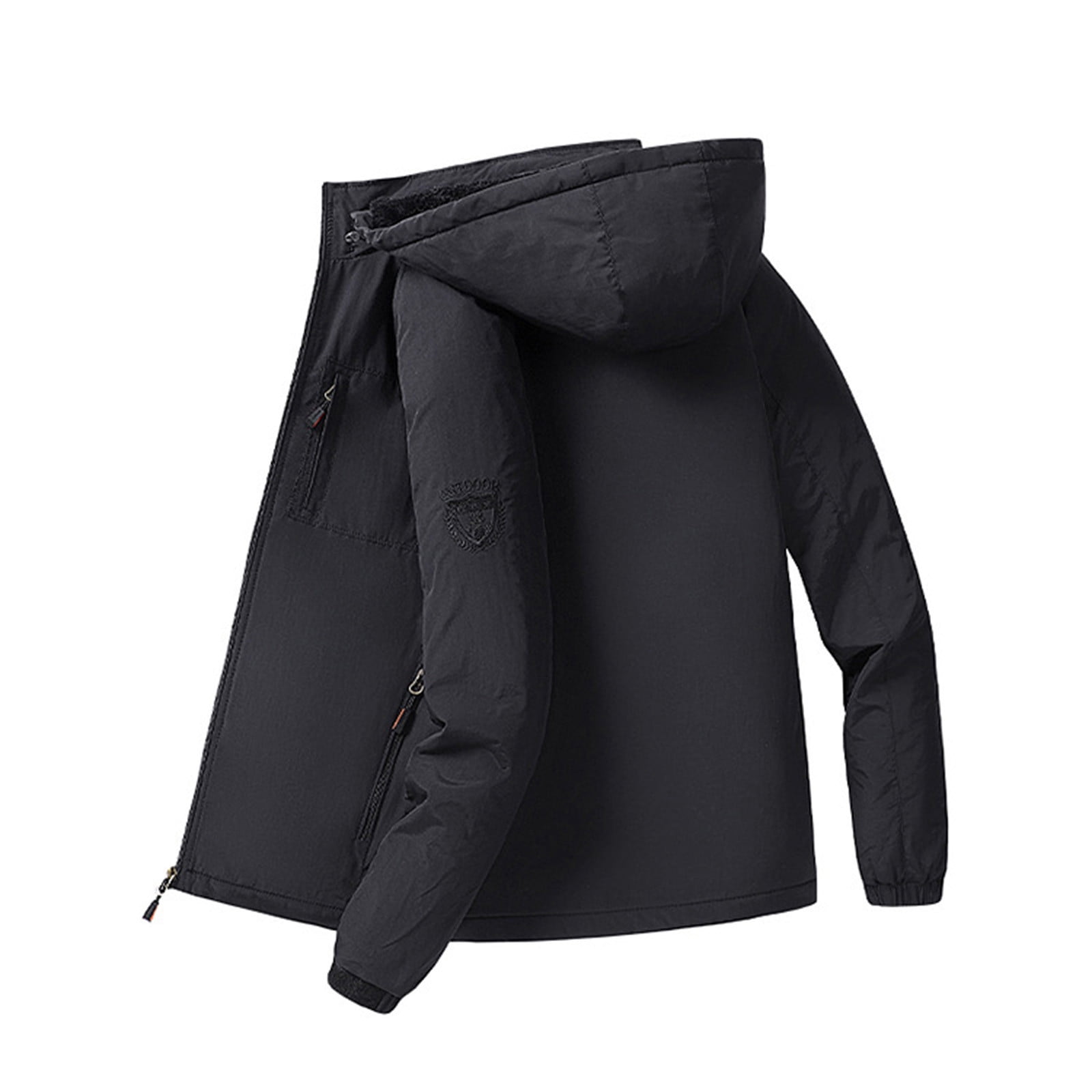 GuzomFashion Mens Winter Coats Mens Black Winter Fall Jacket ...