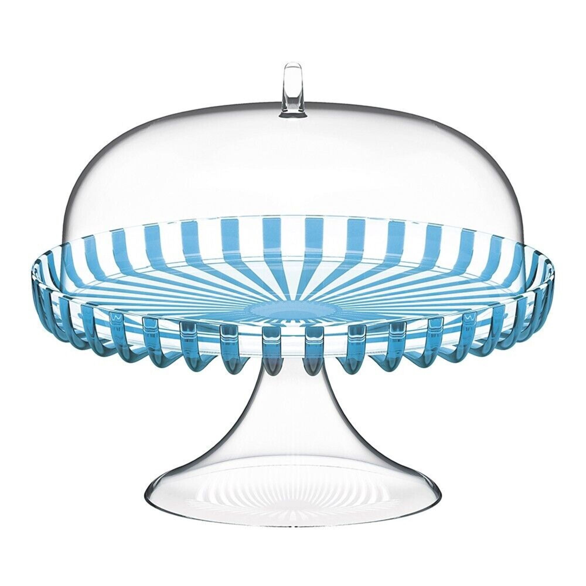 Guzzini Cake Stand with Dome - Turquoise, Turquoise - Walmart.com