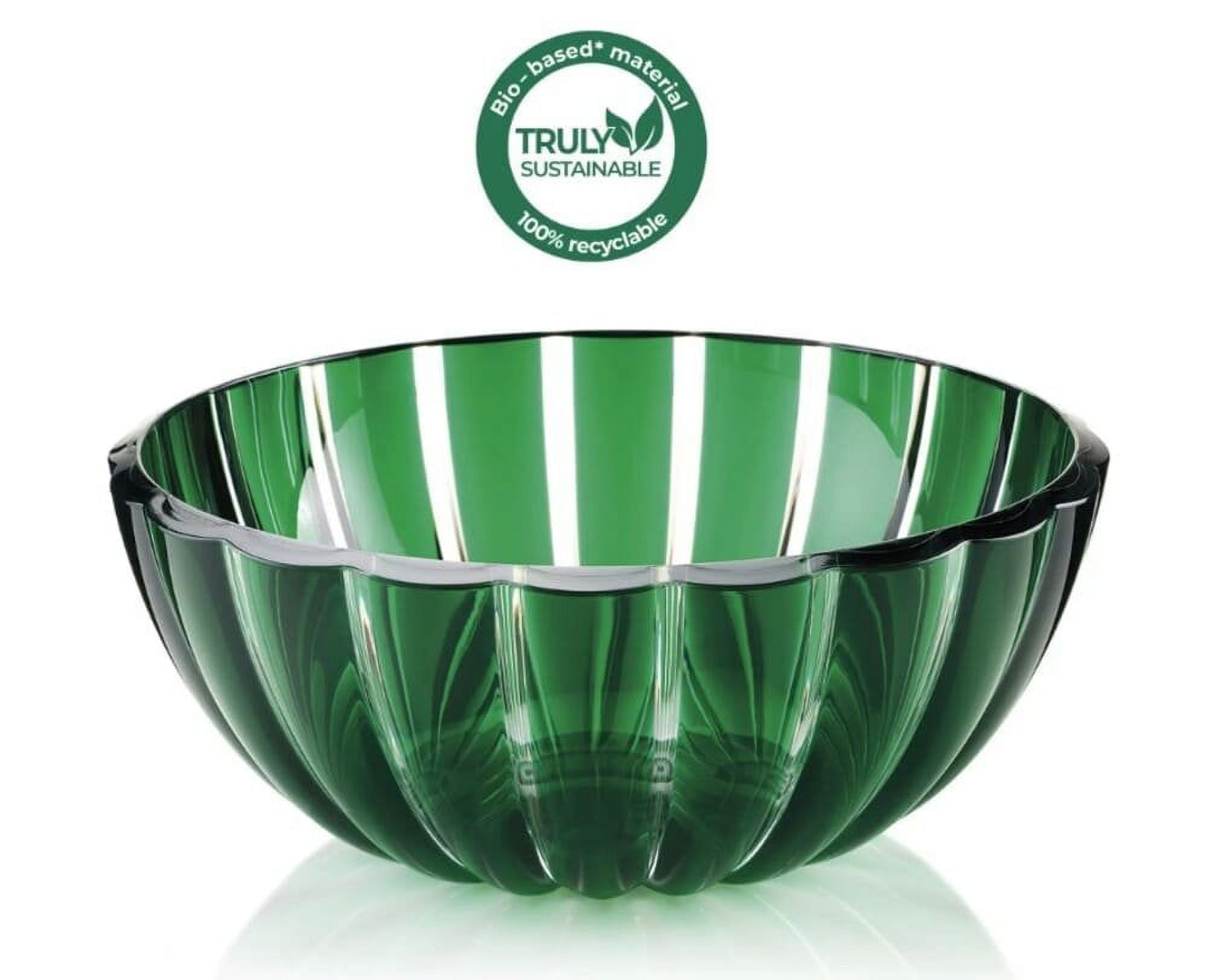 Guzzini Dolcevita Large Bowl Green 9.8 inches -25 cm Bio-Based Plastic ...