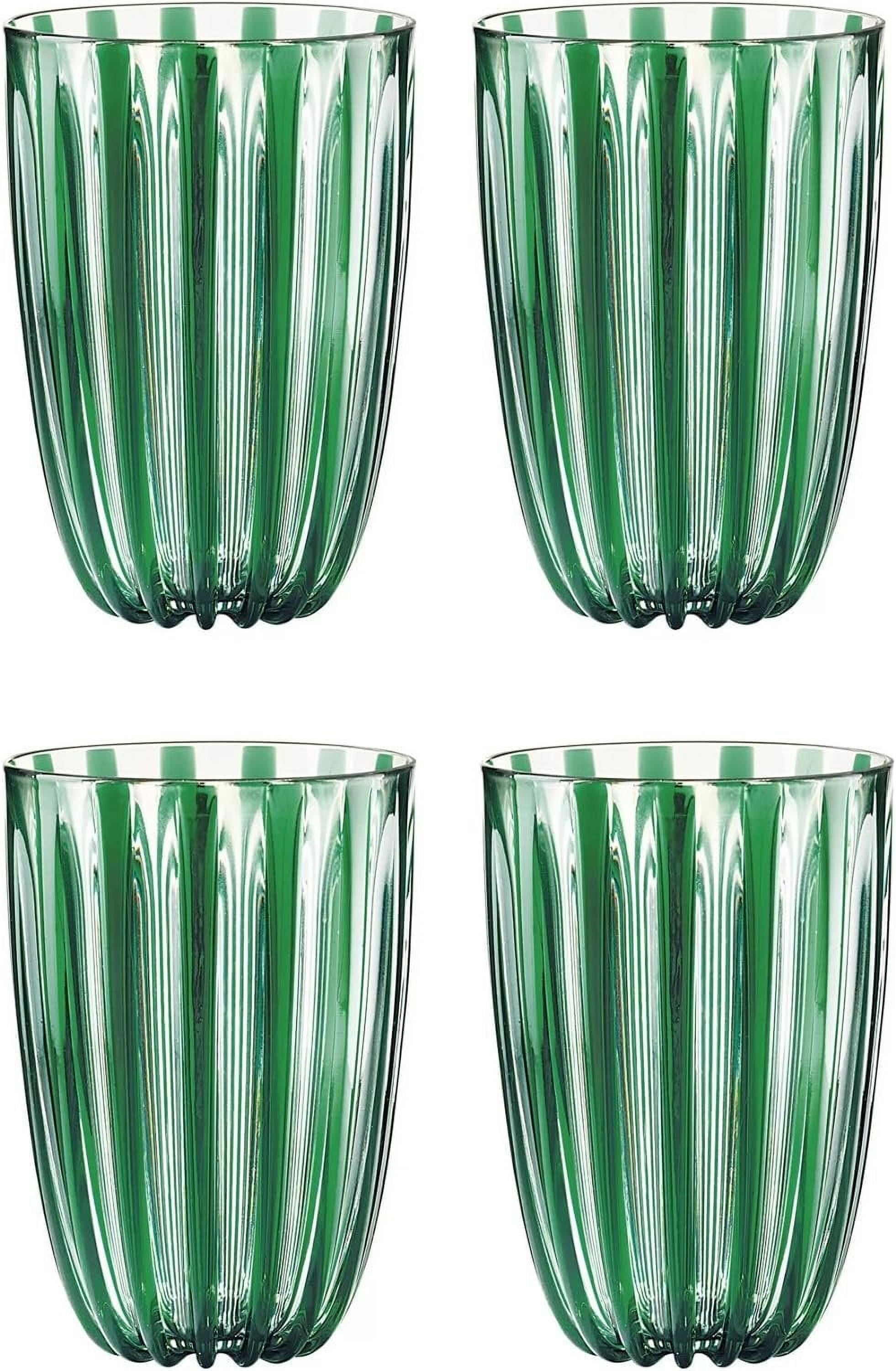 Guzzini Dolcevita Set 4 Drink Glasses Green Water Tumbler Bio-based ...