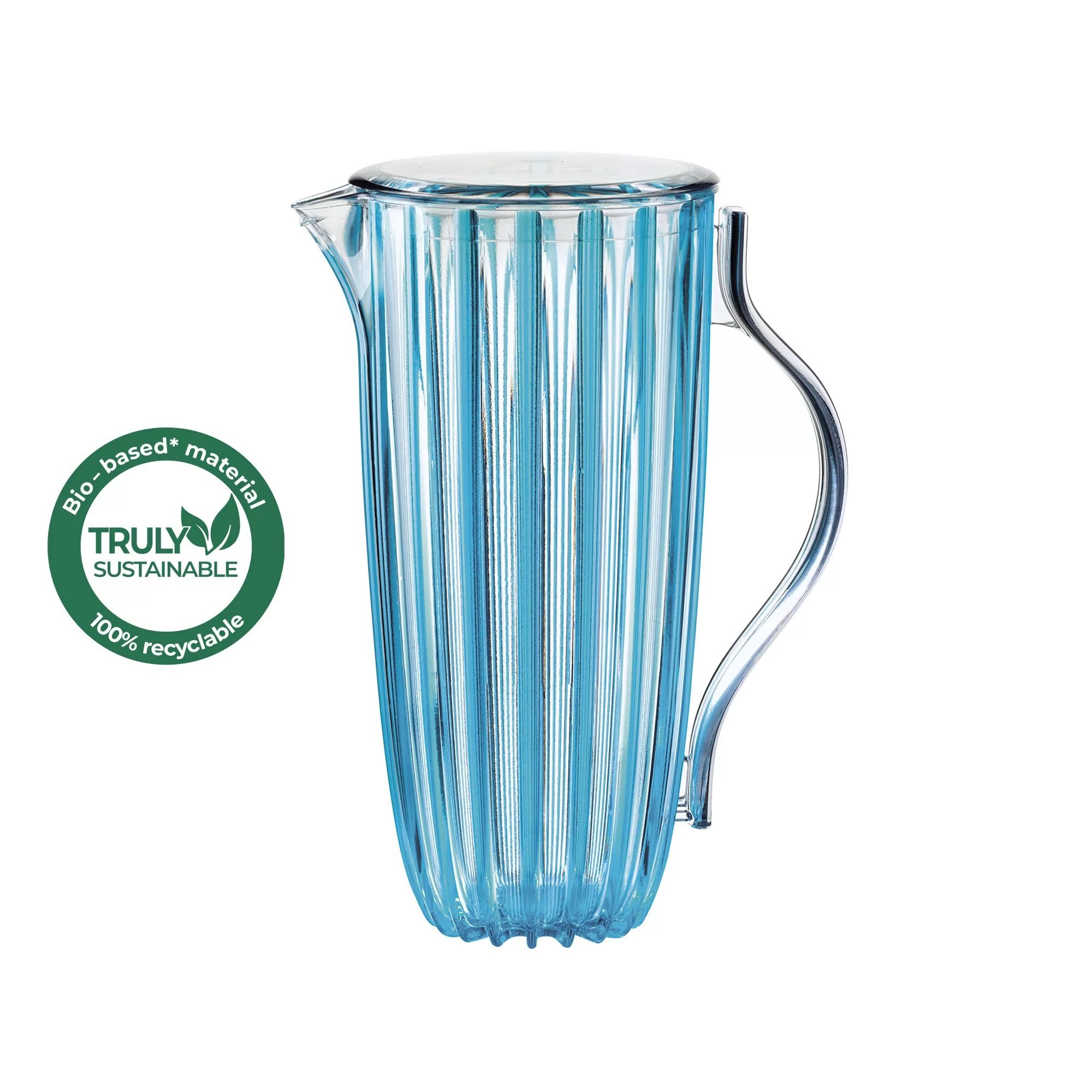 Guzzini Dolcevita Turquoise Pitcher with Lid Modern Organic Plastic 1 ...