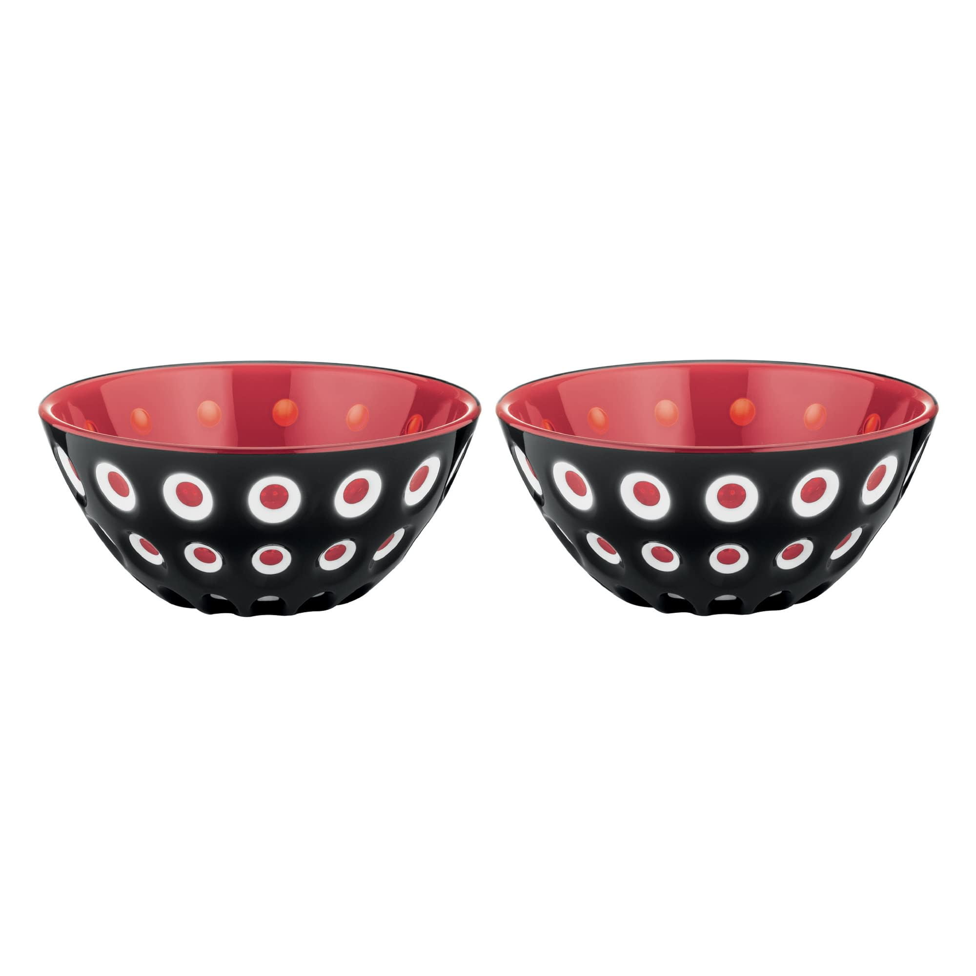 Guzzini Le Murrine Bowl, Set of 2 - Black/White/Red, Black/White/Red ...