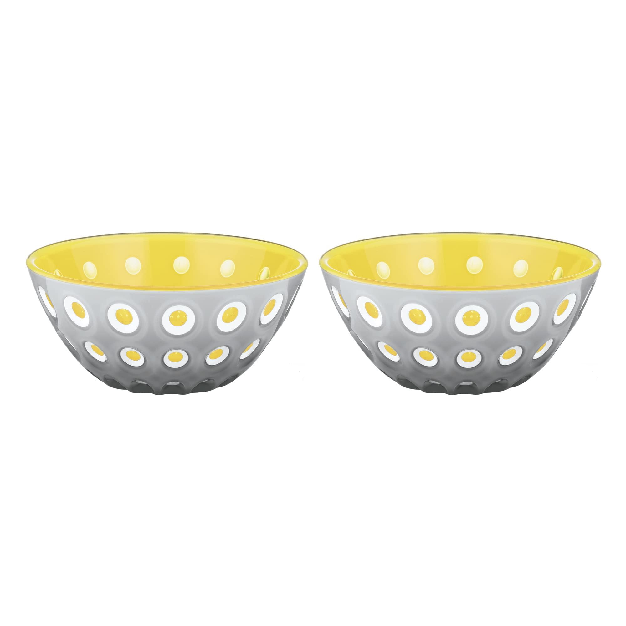 Guzzini Le Murrine Bowl, Set of 2 - Grey/Yellow, Grey/Yellow - Walmart.com