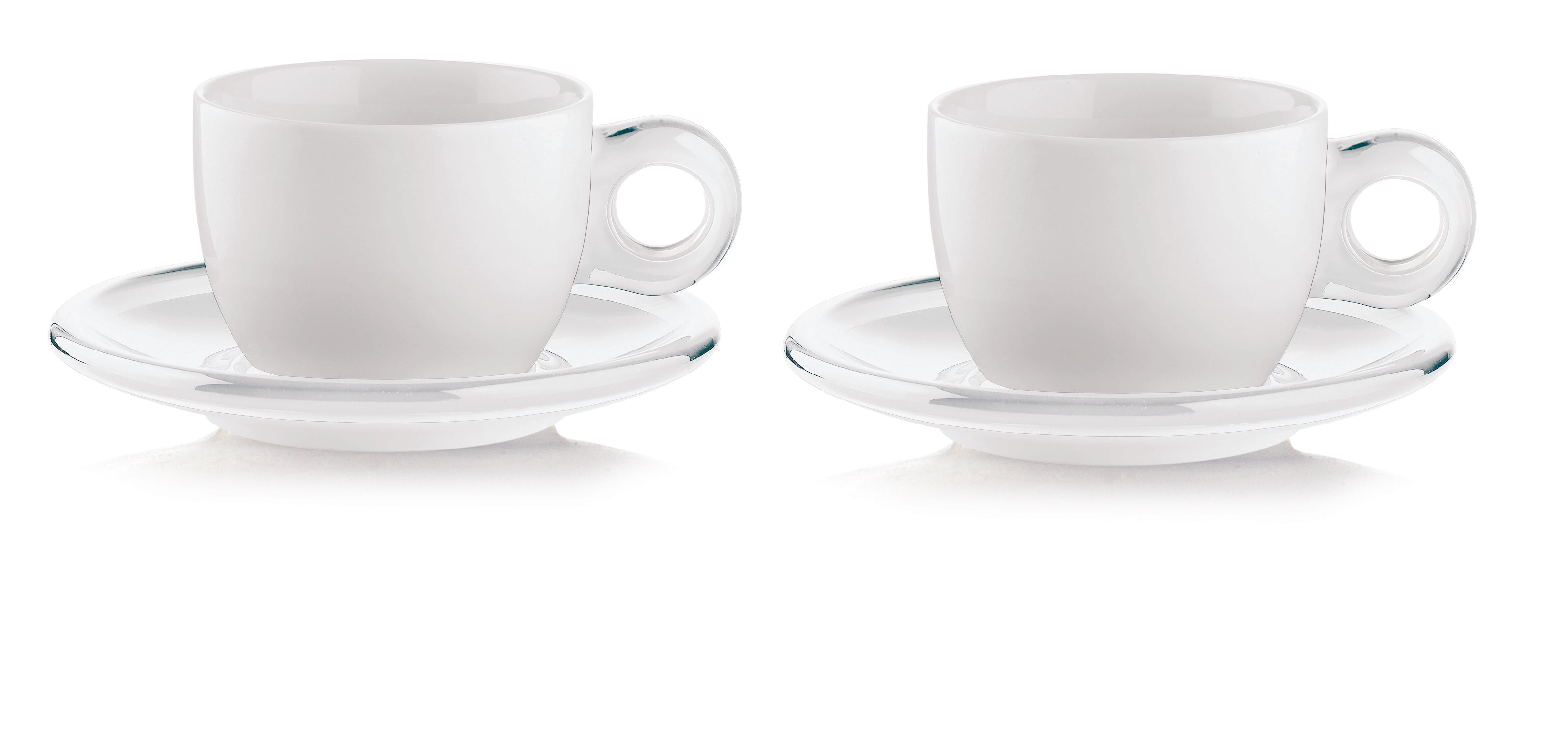 Guzzini - Set Of 2 Cappuccino Cups With Saucers - Walmart.com